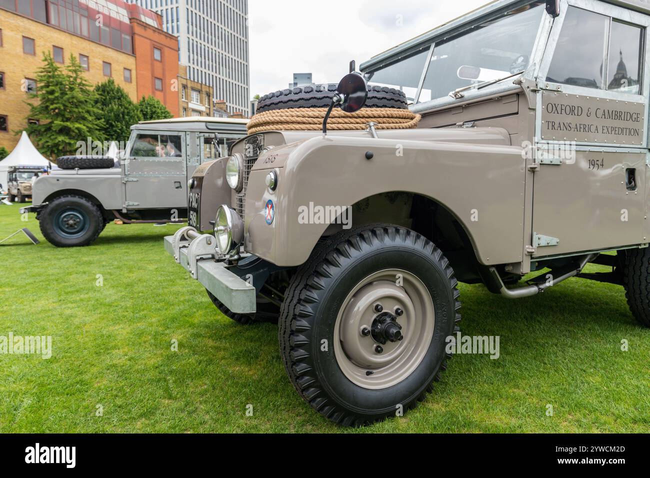 A classic Land Rover at the London Concours 2023 at the Honourable ...