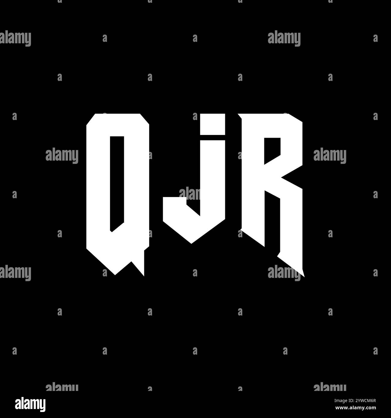 QJR letter logo design for technology company. QJR logo design black ...