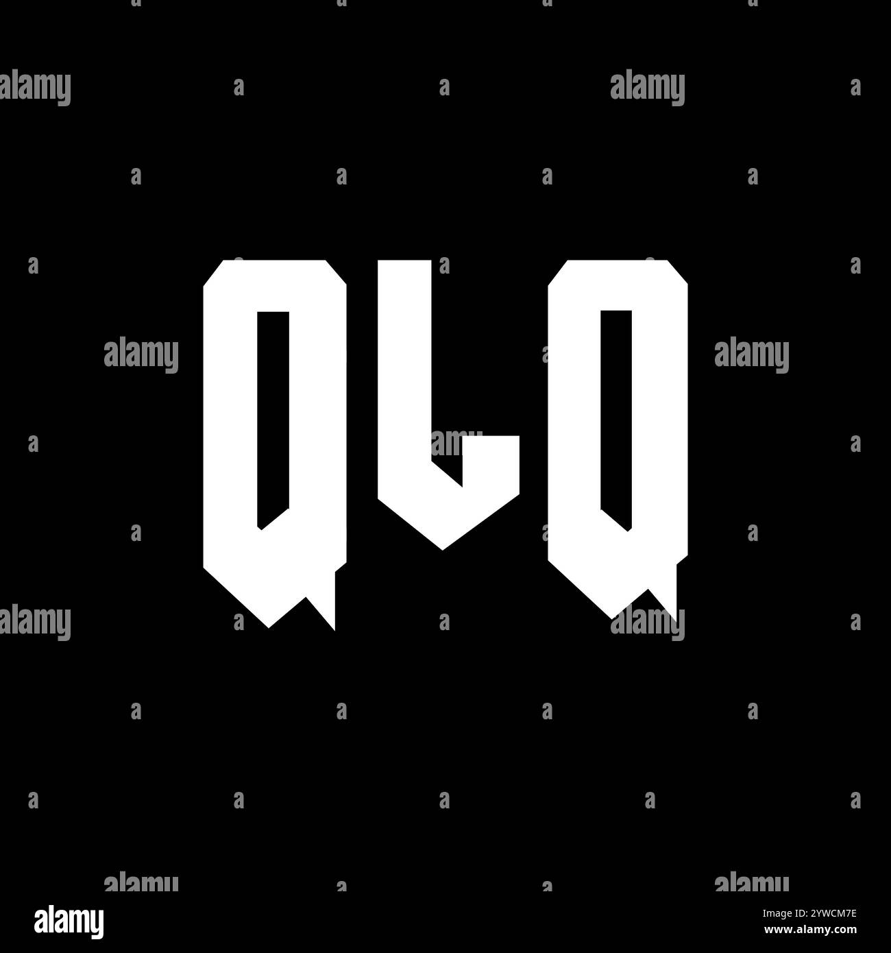 QLQ letter logo design for technology company. QLQ logo design black ...