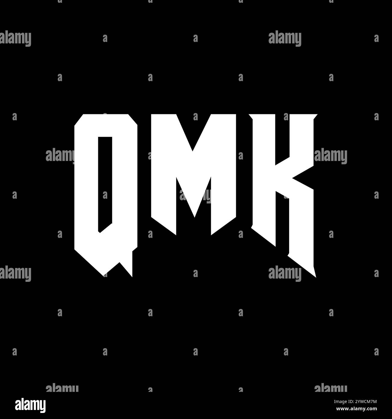 QMK letter logo design for technology company. QMK logo design black ...