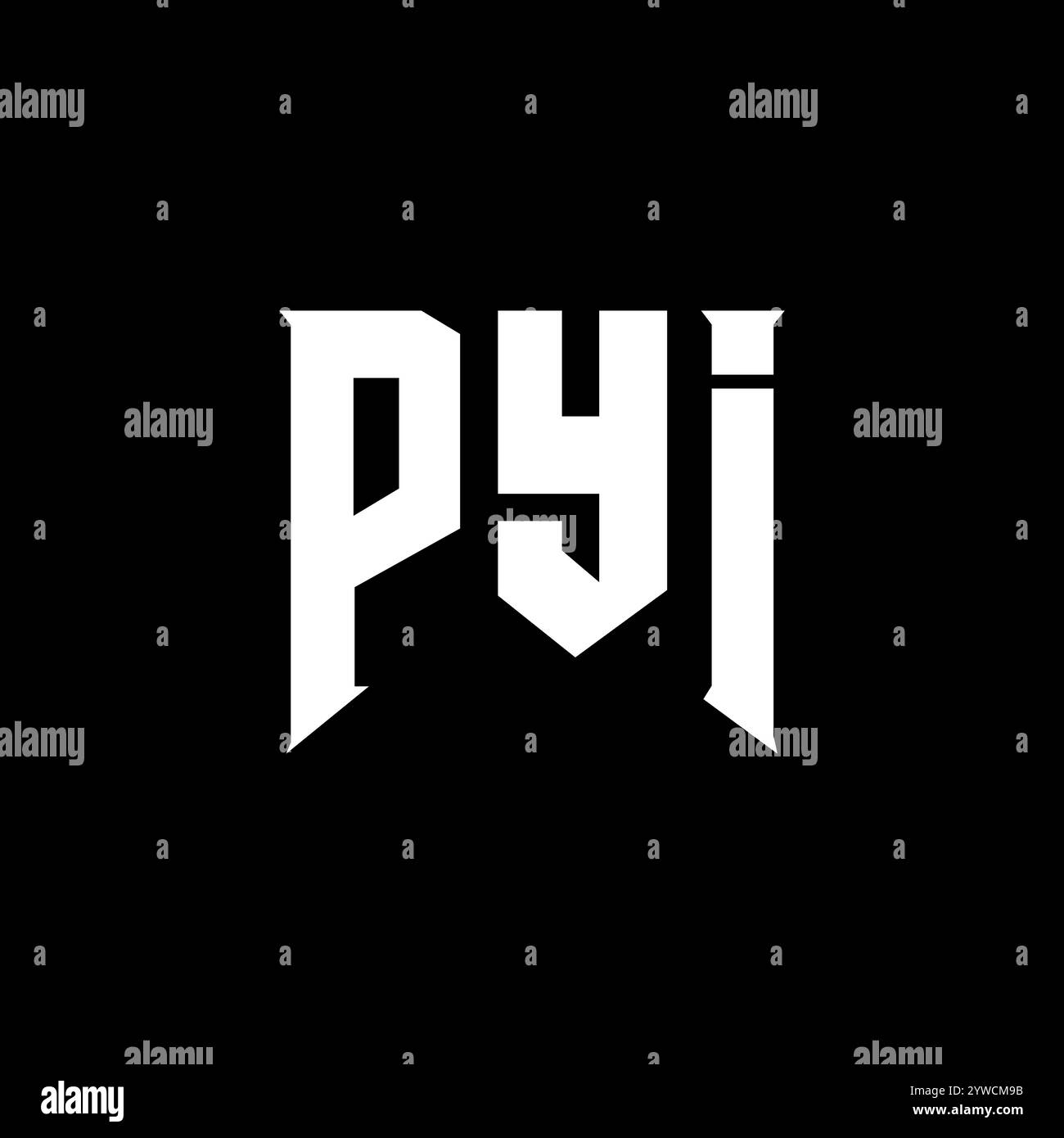 PYI letter logo design for technology company. PYI logo design black ...