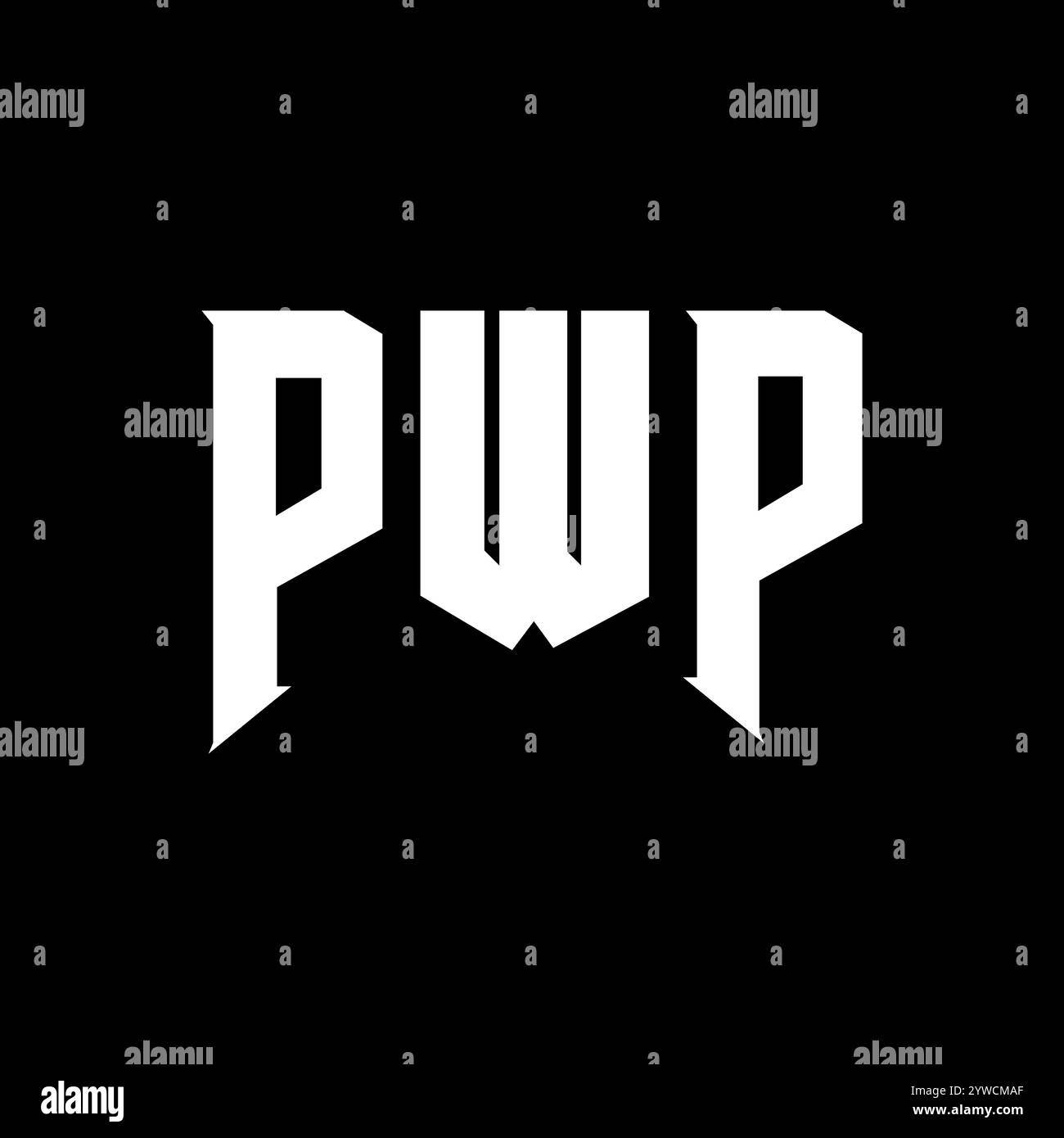 PWP letter logo design for technology company. PWP logo design black ...