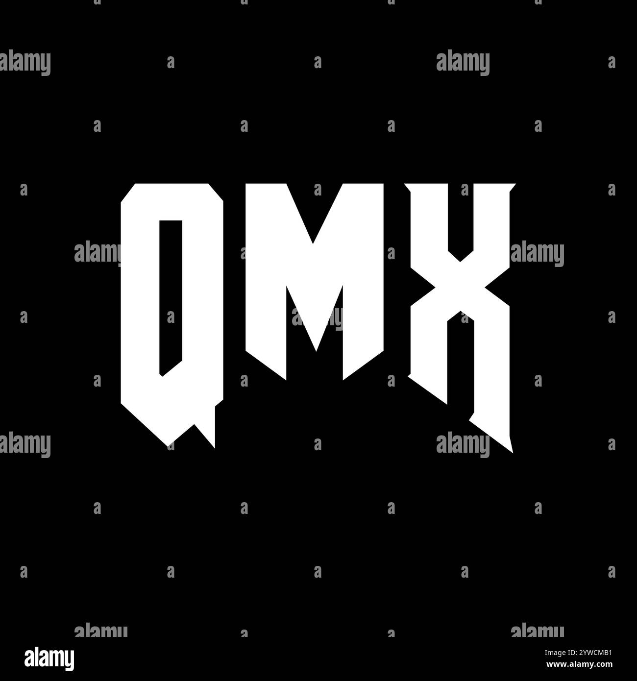 QMX letter logo design for technology company. QMX logo design black ...
