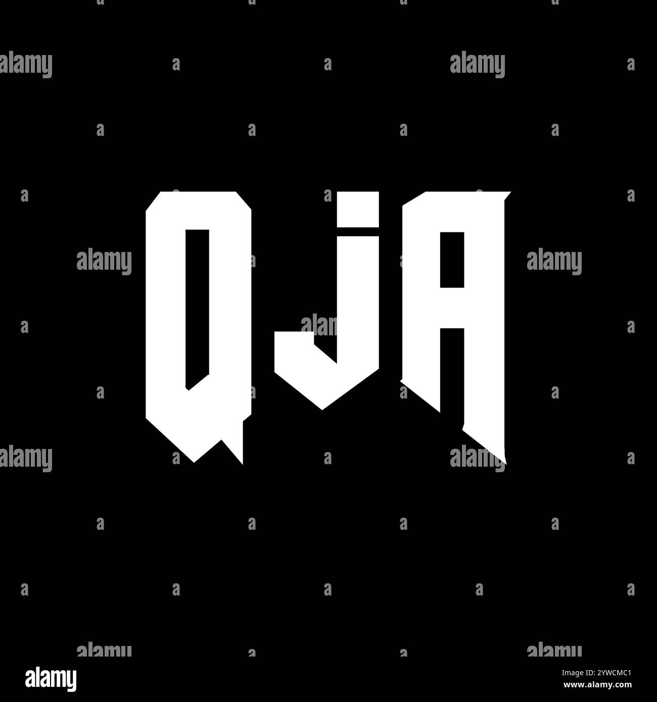 QJA letter logo design for technology company. QJA logo design black ...