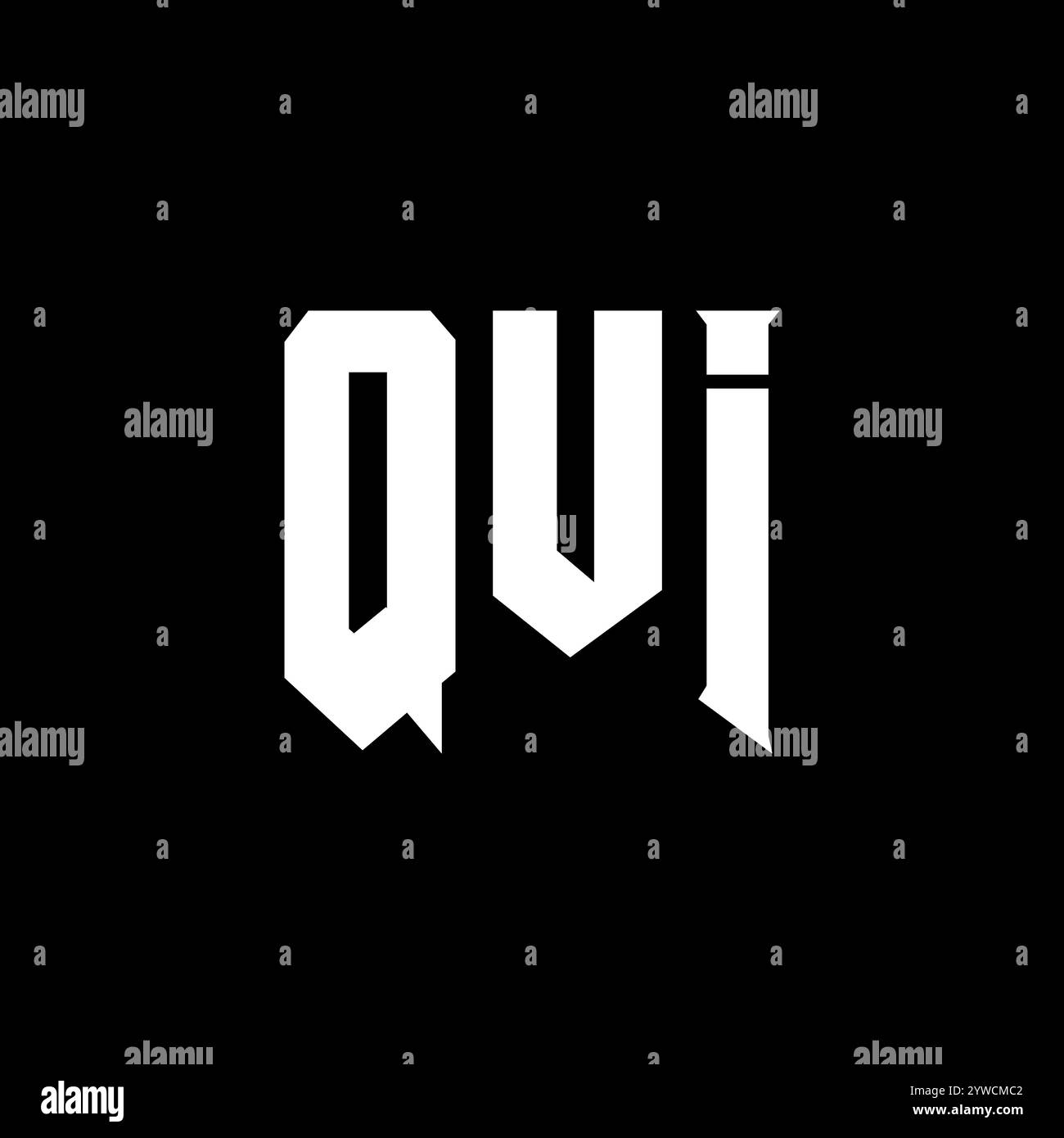 QUI letter logo design for technology company. QUI logo design black ...