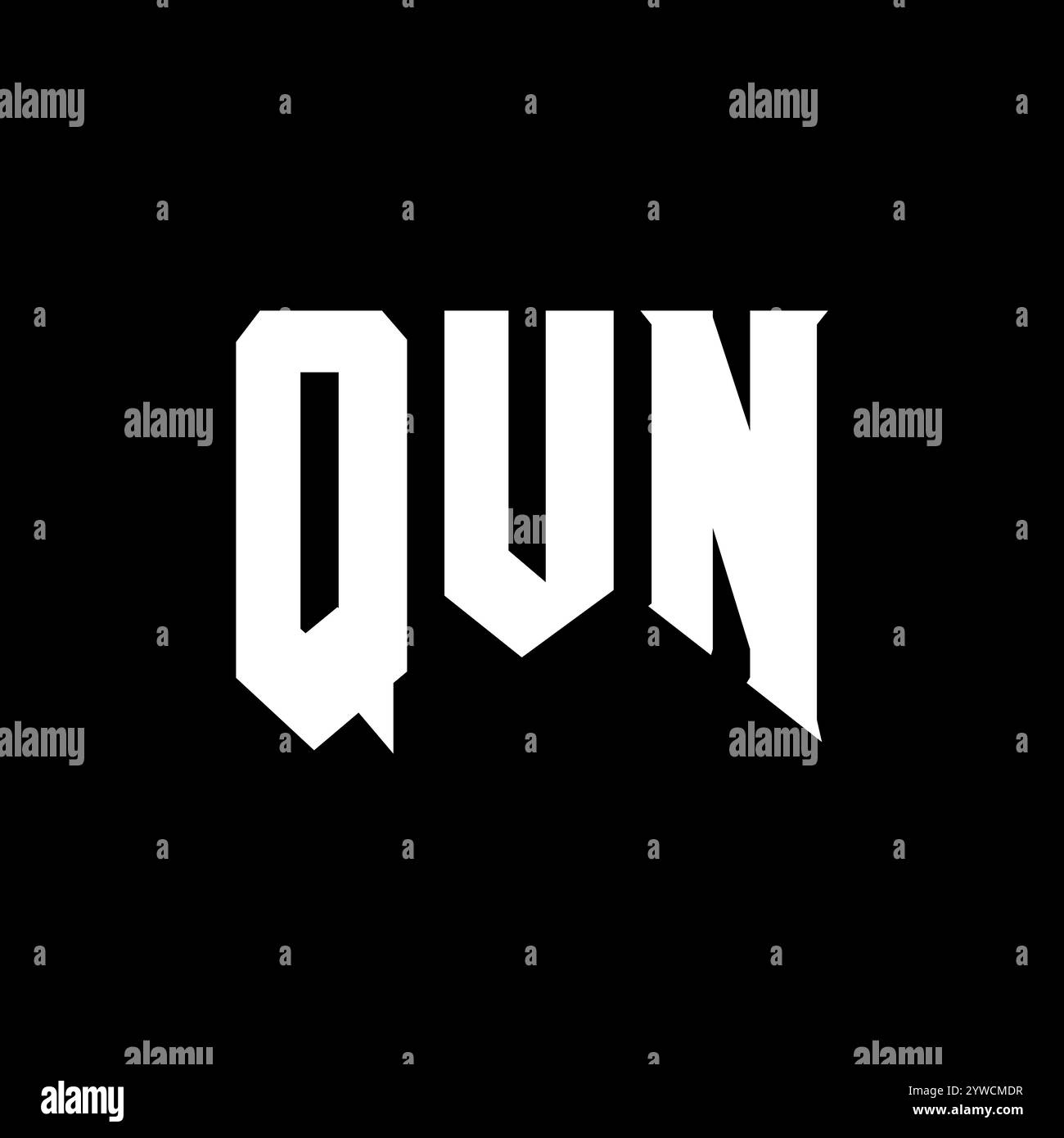 QUN letter logo design for technology company. QUN logo design black ...