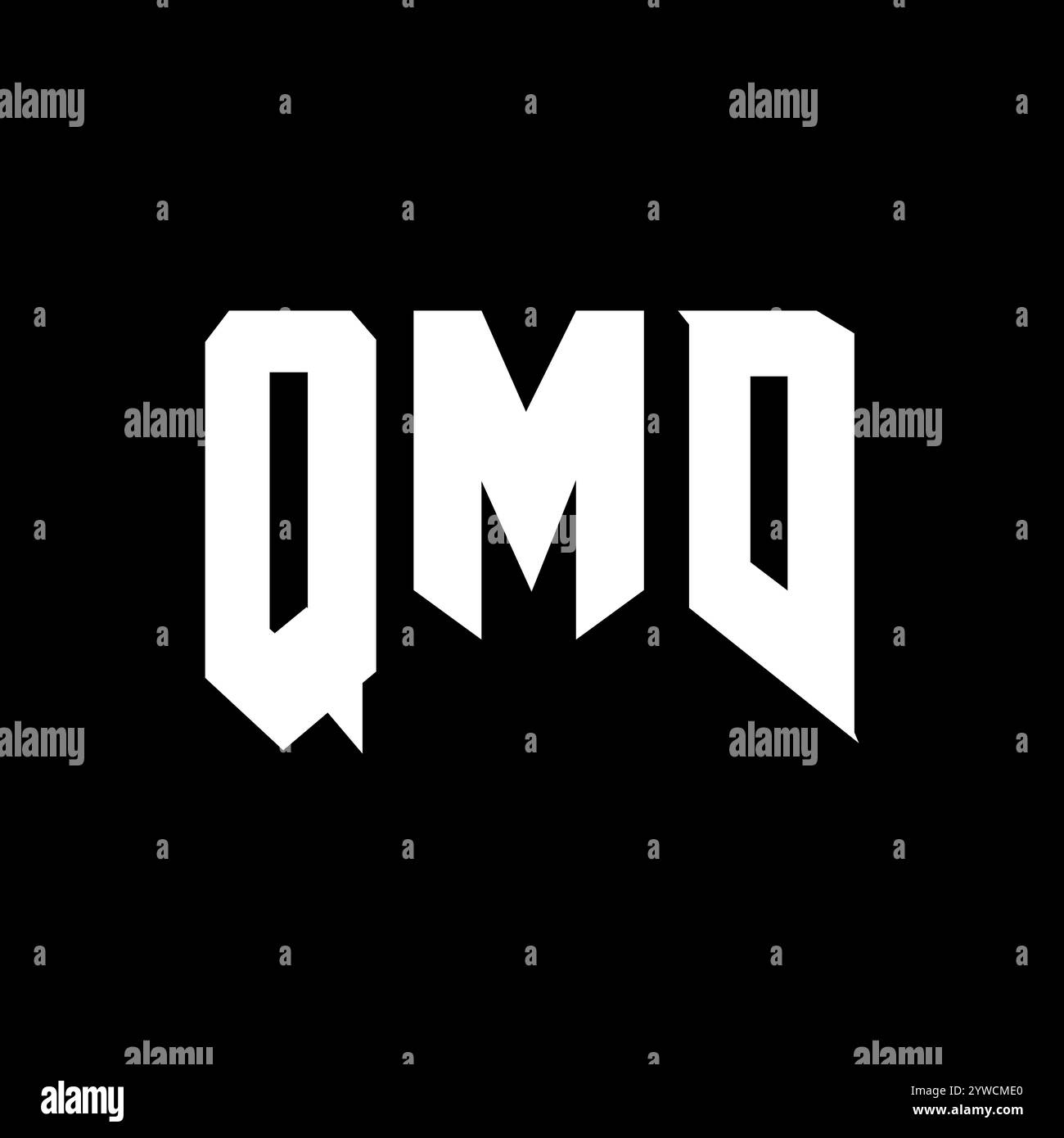 QMD letter logo design for technology company. QMD logo design black and white color combination ...