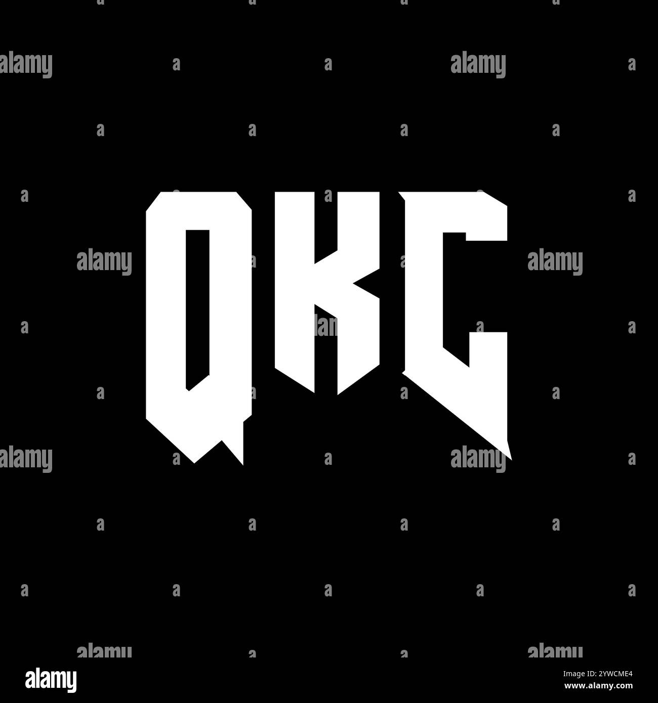 QKC letter logo design for technology company. QKC logo design black ...