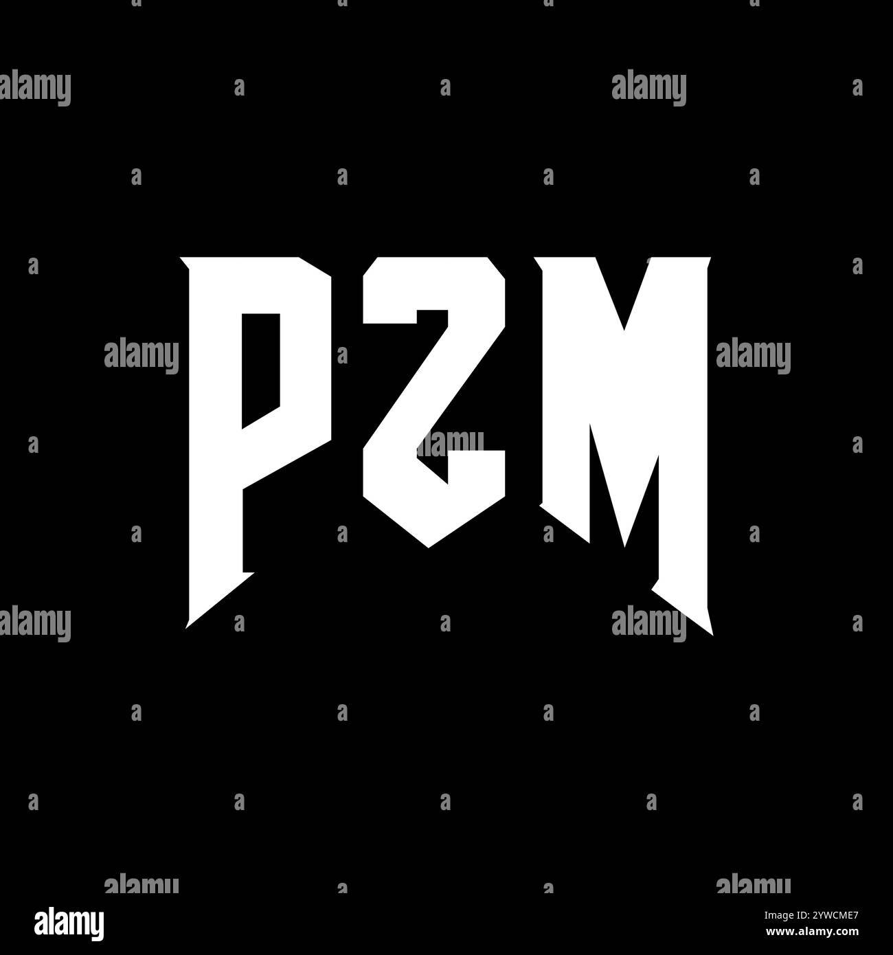 PZM letter logo design for technology company. PZM logo design black ...