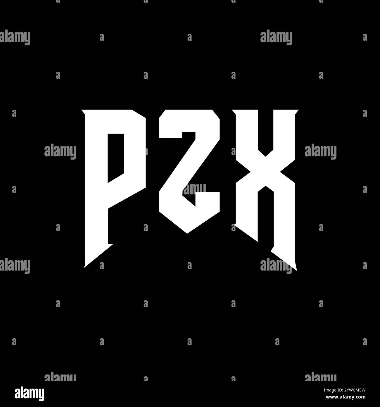 PZX letter logo design for technology company. PZX logo design black ...