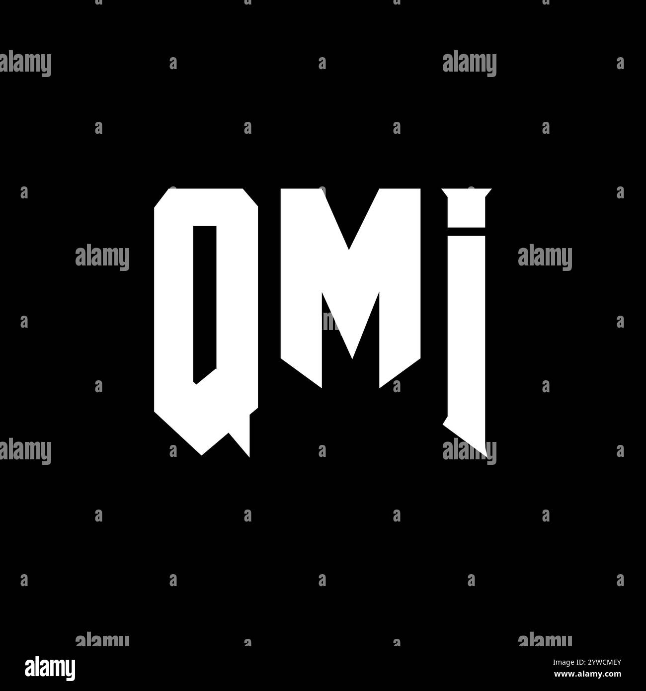 QMI letter logo design for technology company. QMI logo design black ...