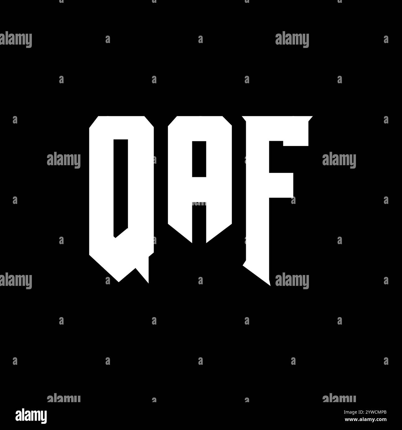 QAF letter logo design for technology company. QAF logo design black ...