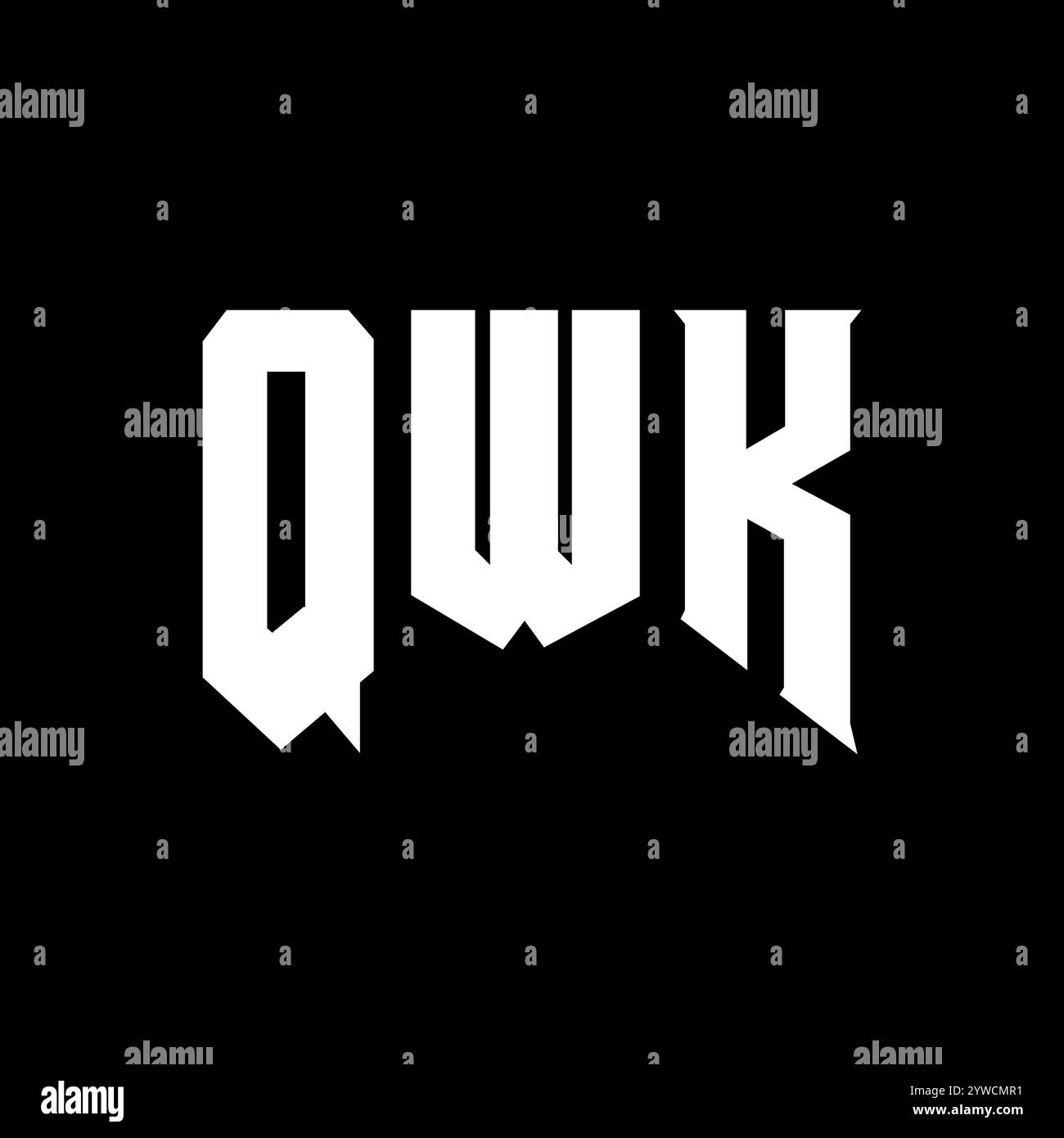 QWK letter logo design for technology company. QWK logo design black ...