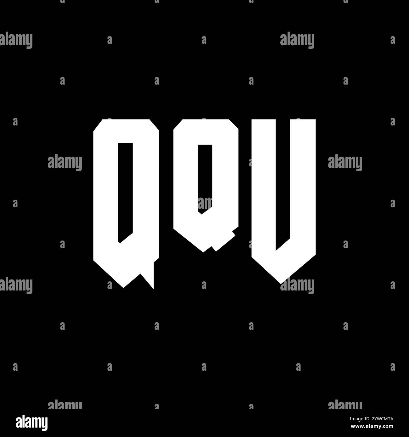 QQU letter logo design for technology company. QQU logo design black ...