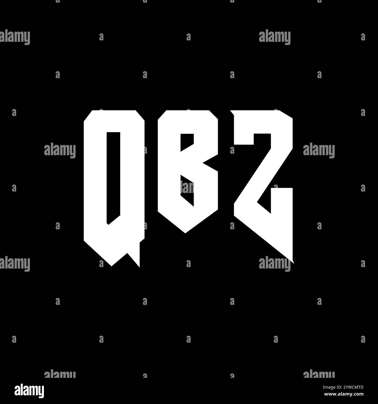 QBZ letter logo design for technology company. QBZ logo design black ...