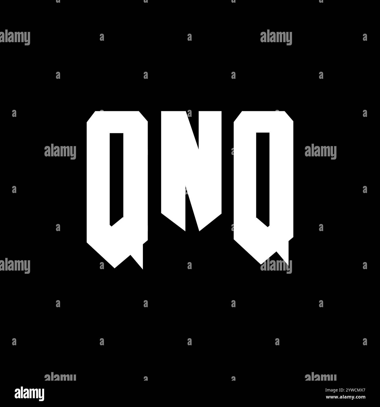 QNQ letter logo design for technology company. QNQ logo design black ...