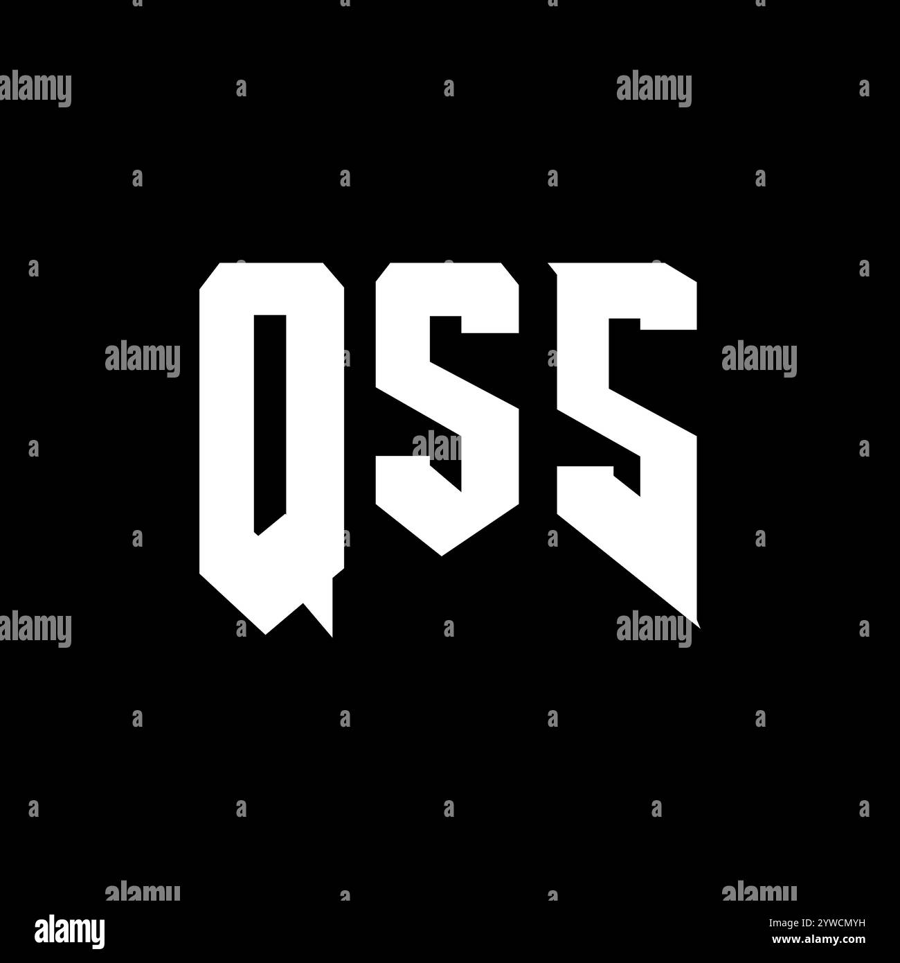 QSS letter logo design for technology company. QSS logo design black and white color combination ...