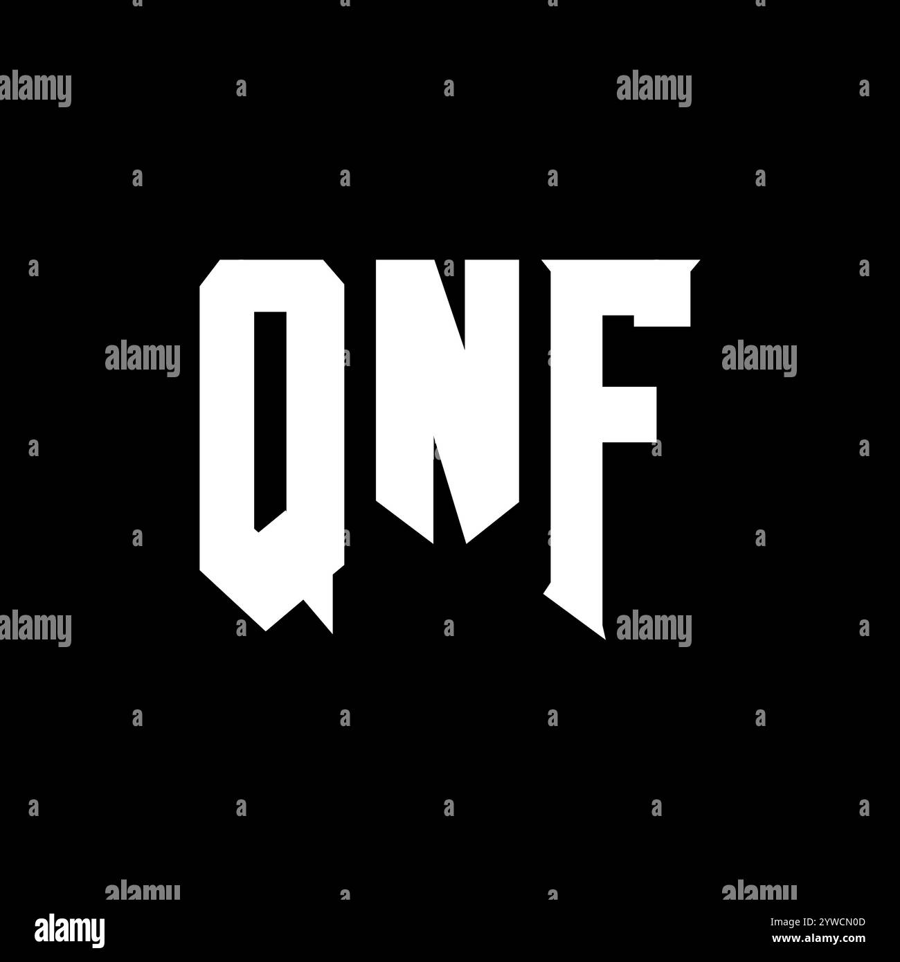 QNF letter logo design for technology company. QNF logo design black ...