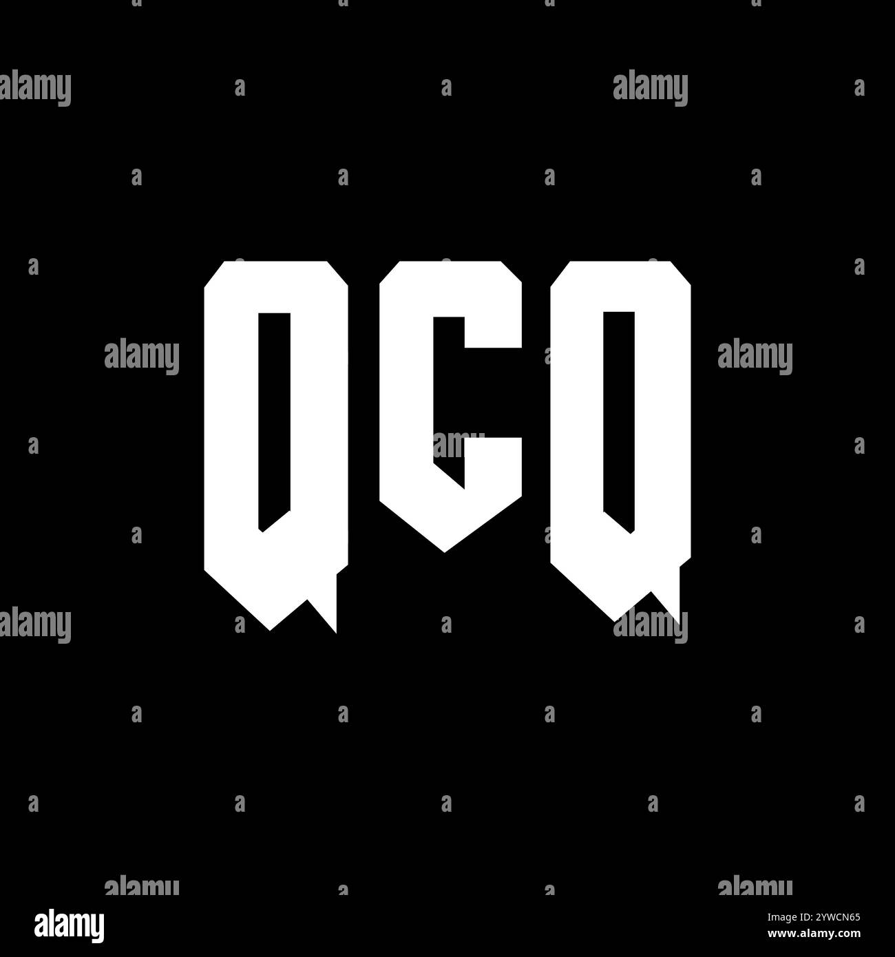 QCQ letter logo design for technology company. QCQ logo design black ...