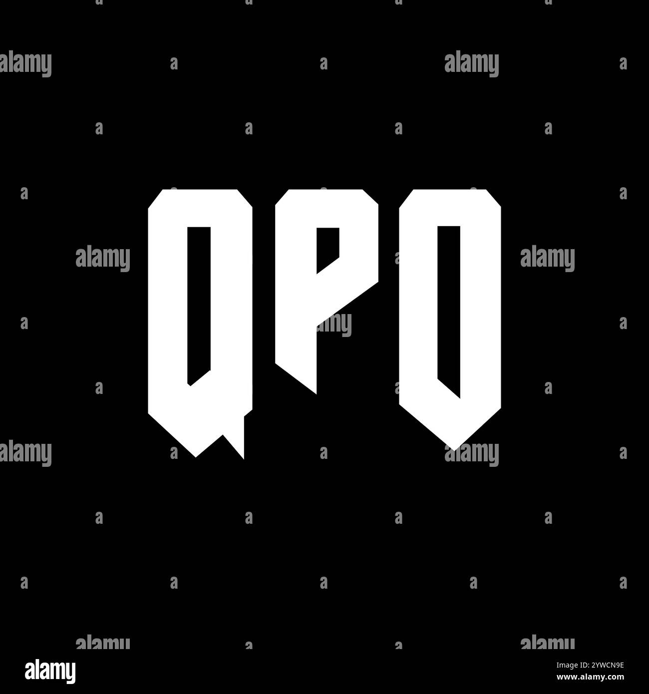 QPO letter logo design for technology company. QPO logo design black ...