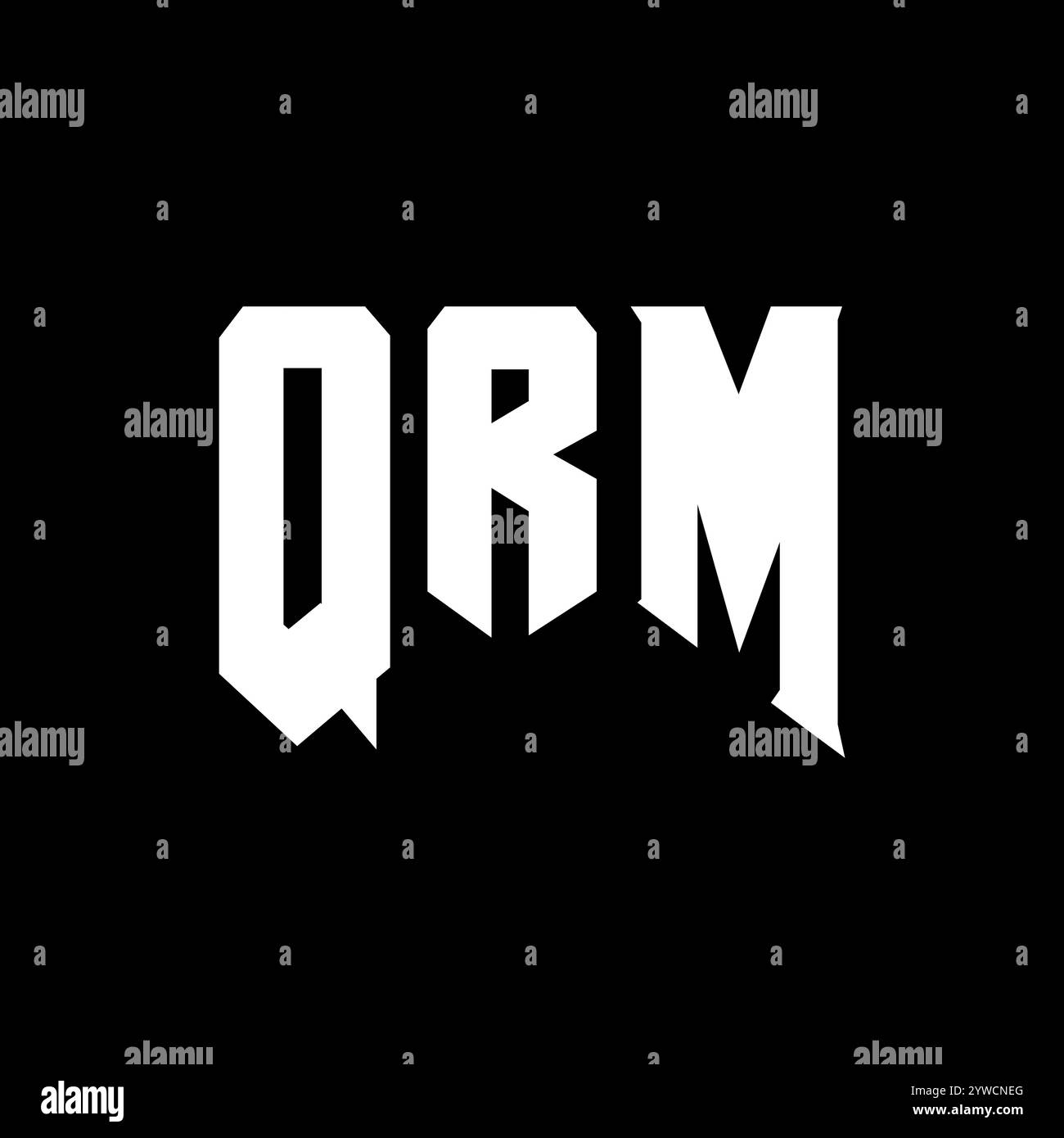 QRM letter logo design for technology company. QRM logo design black and white color combination ...