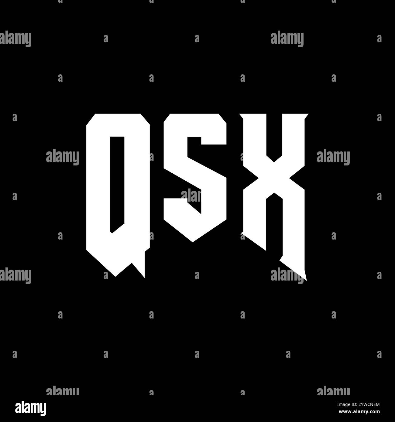 QSX letter logo design for technology company. QSX logo design black ...