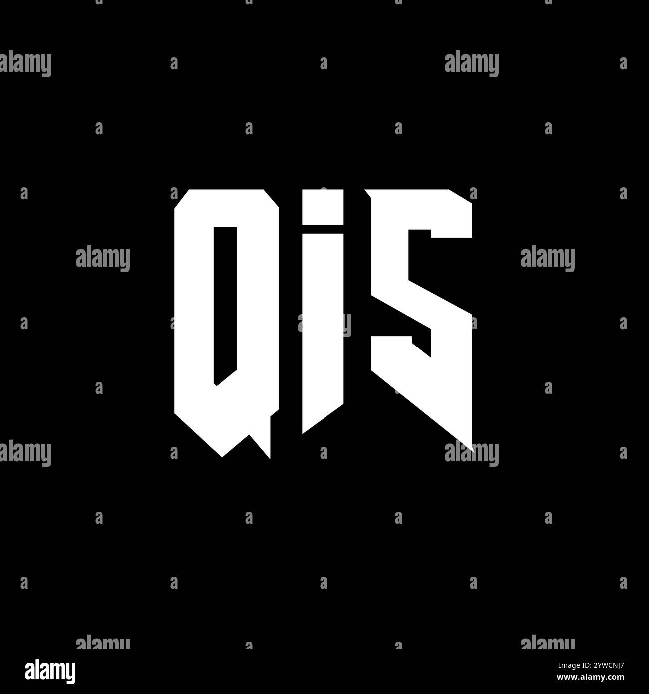 QIS letter logo design for technology company. QIS logo design black ...