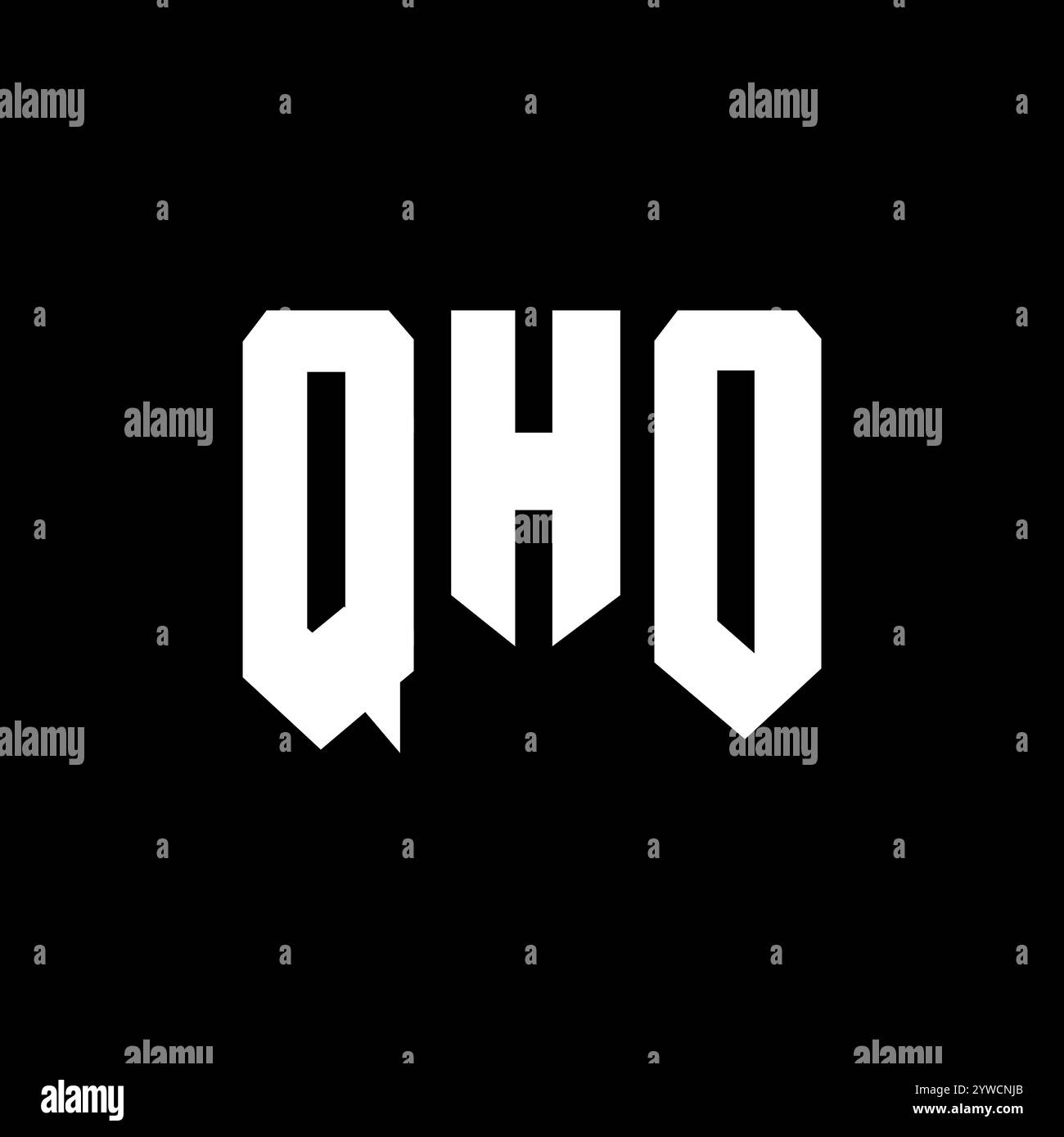 QHO letter logo design for technology company. QHO logo design black ...