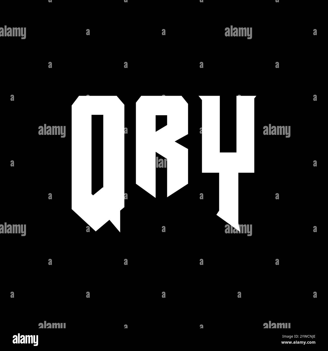 QRY letter logo design for technology company. QRY logo design black ...