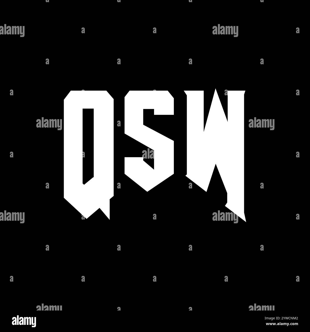 QSW letter logo design for technology company. QSW logo design black ...