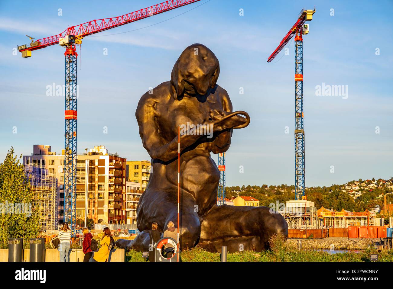 Bronze sculpture Mother by Tracey Emin beside the Munch museum in Oslo ...