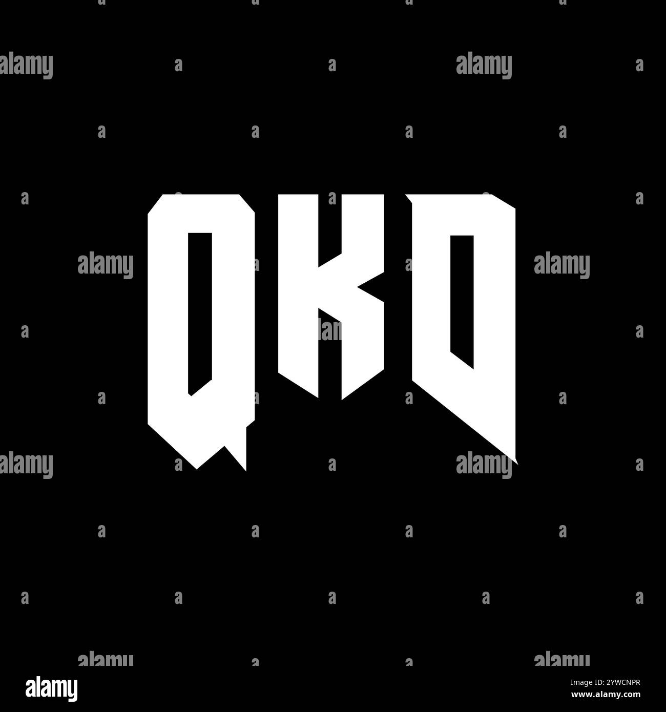 QKD letter logo design for technology company. QKD logo design black and white color combination ...