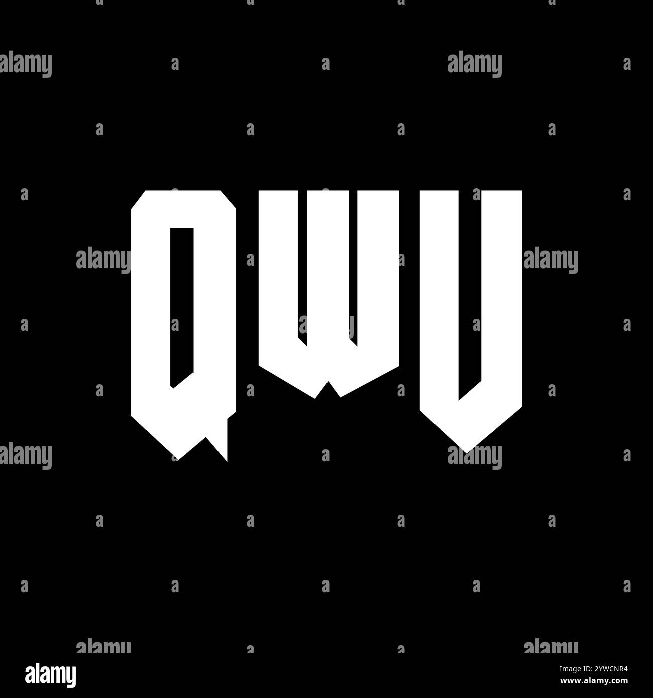 QWU letter logo design for technology company. QWU logo design black ...