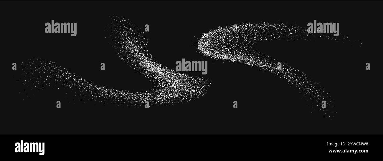 Sugar powder splash, flying salt, baking flour top view. White powder ...