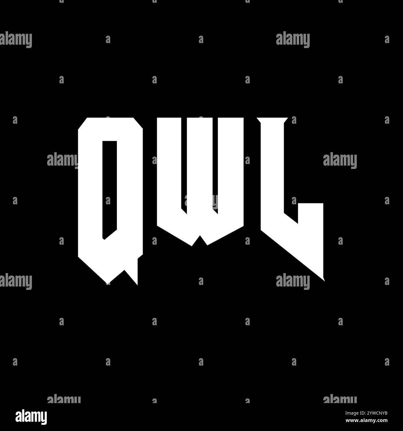 QWL letter logo design for technology company. QWL logo design black ...