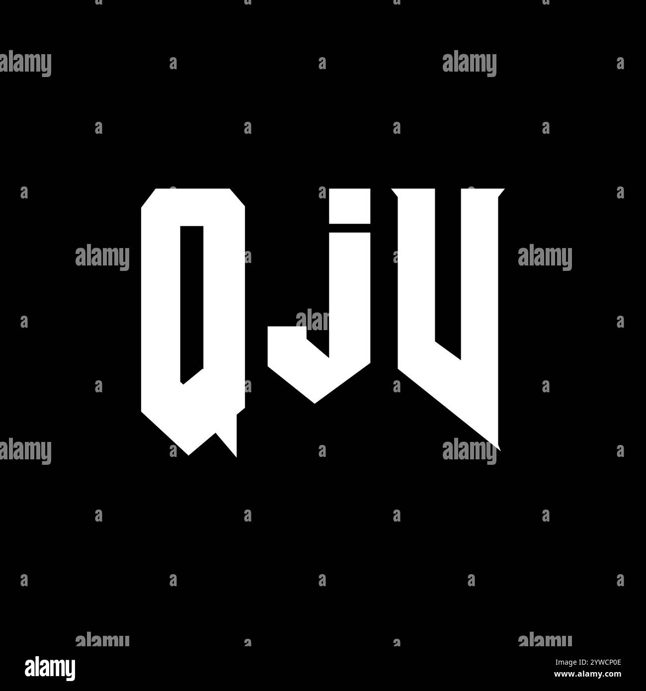 Qjv Letter Logo Design For Technology Company Qjv Logo Design Black And White Color Combination