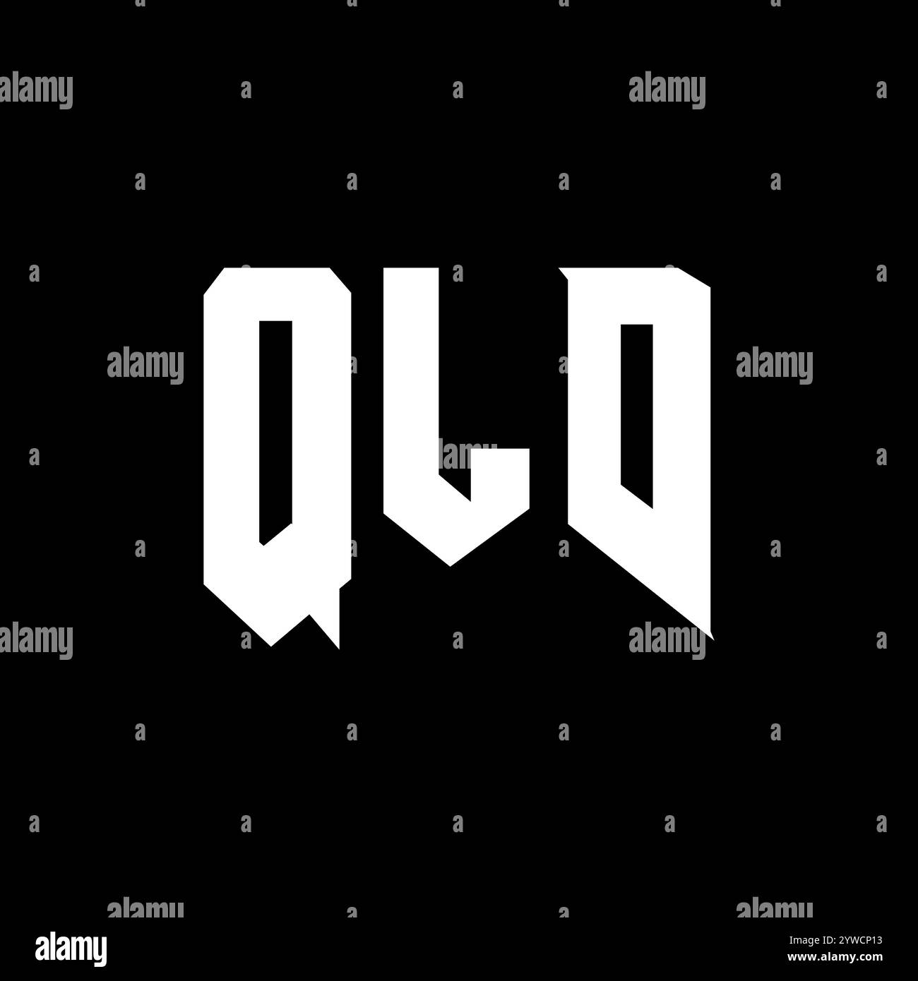 QLD letter logo design for technology company. QLD logo design black ...