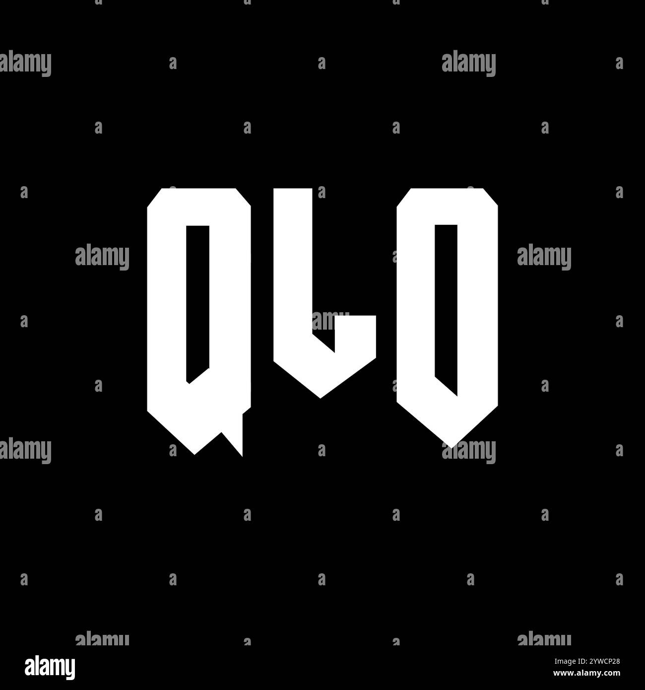 QLO letter logo design for technology company. QLO logo design black and white color combination ...