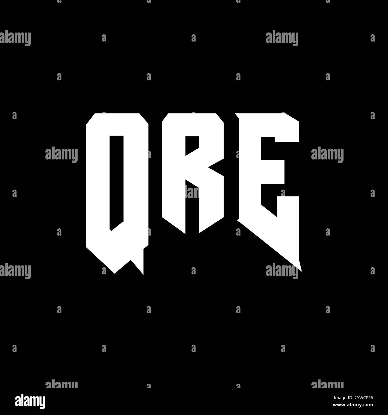 QRE letter logo design for technology company. QRE logo design black ...
