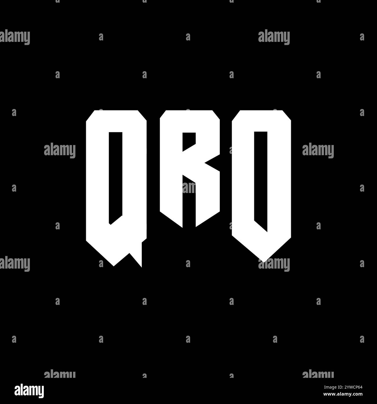 QRO letter logo design for technology company. QRO logo design black ...