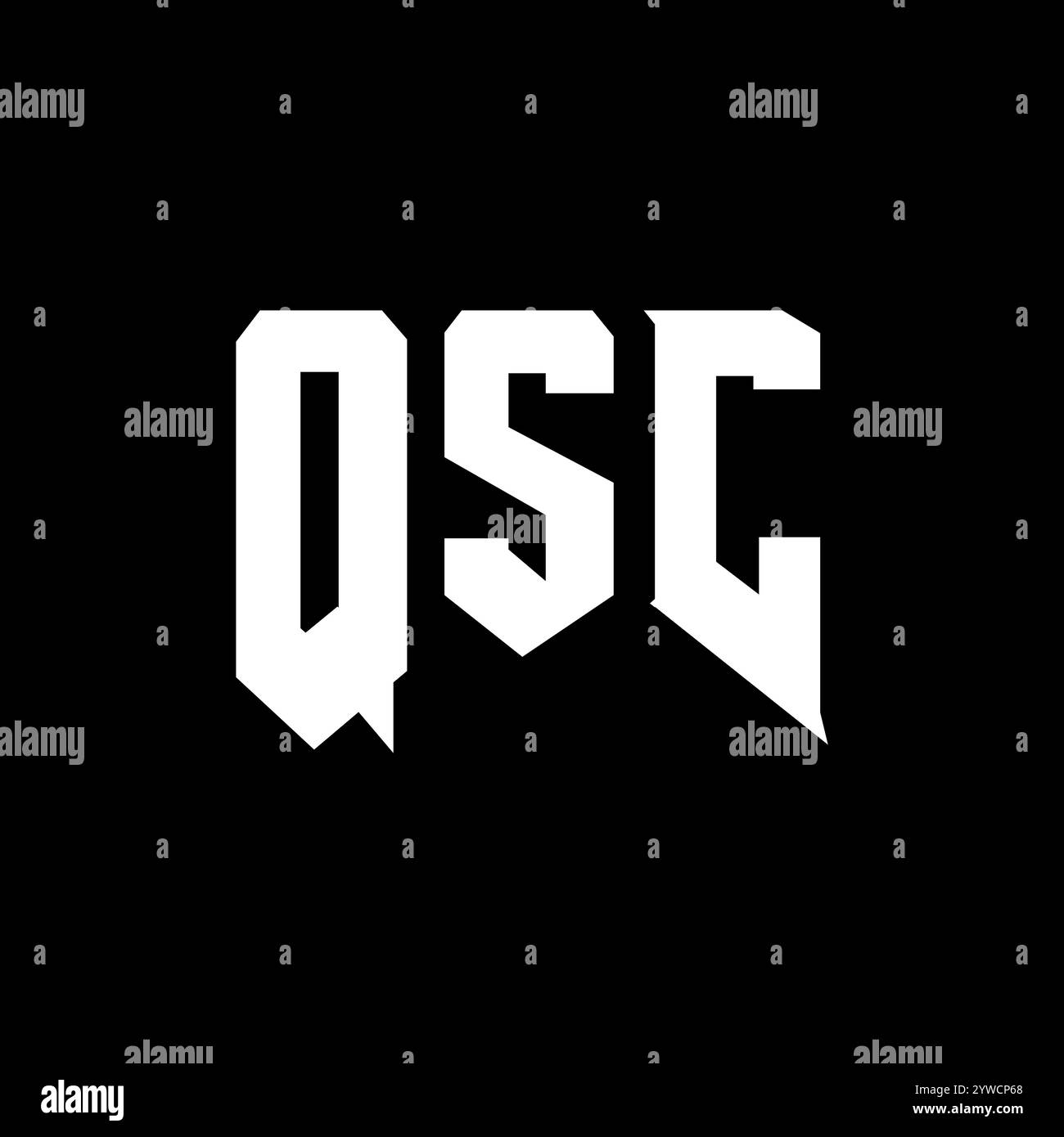 QSC letter logo design for technology company. QSC logo design black and white color combination ...