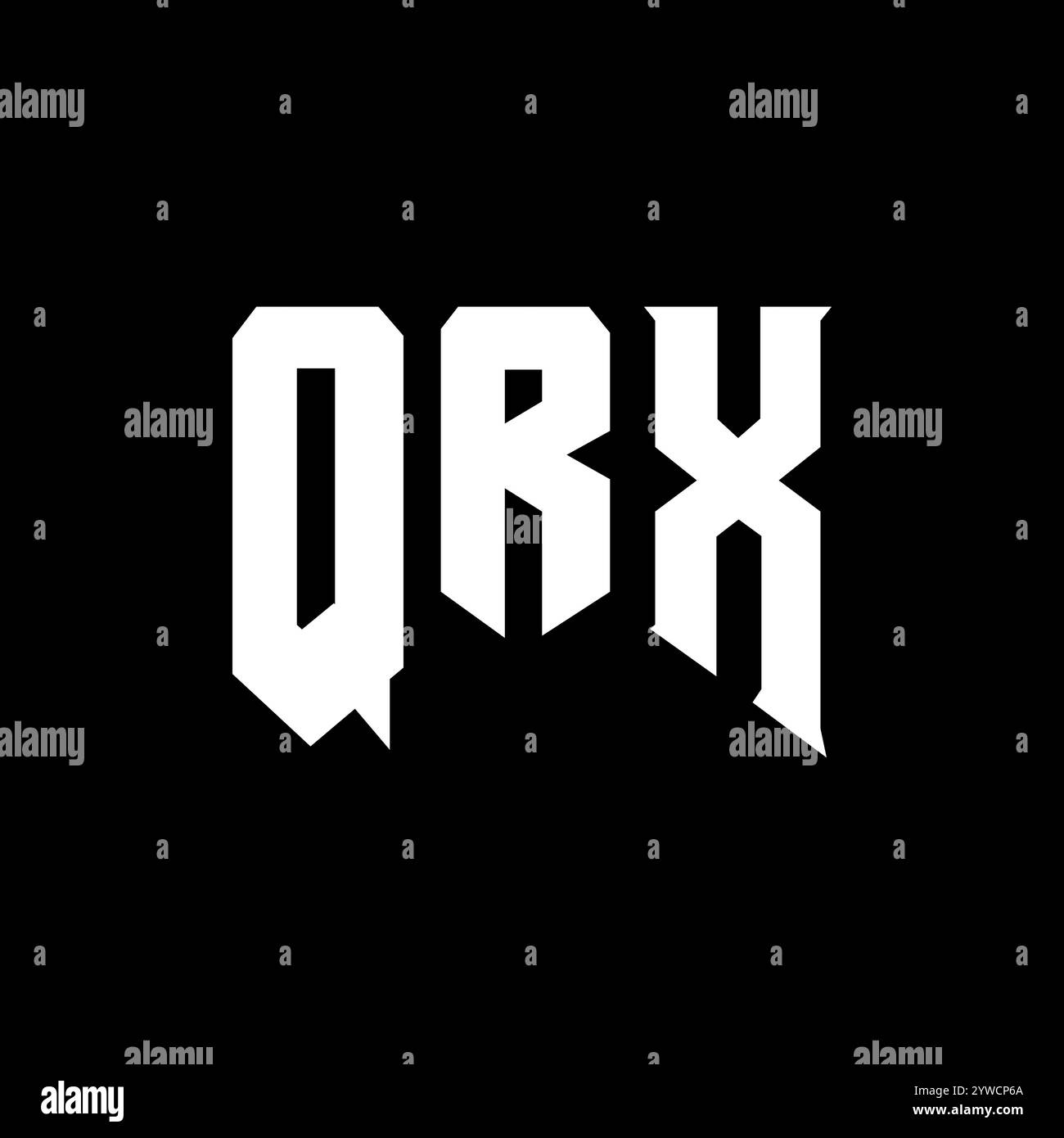 QRX letter logo design for technology company. QRX logo design black ...