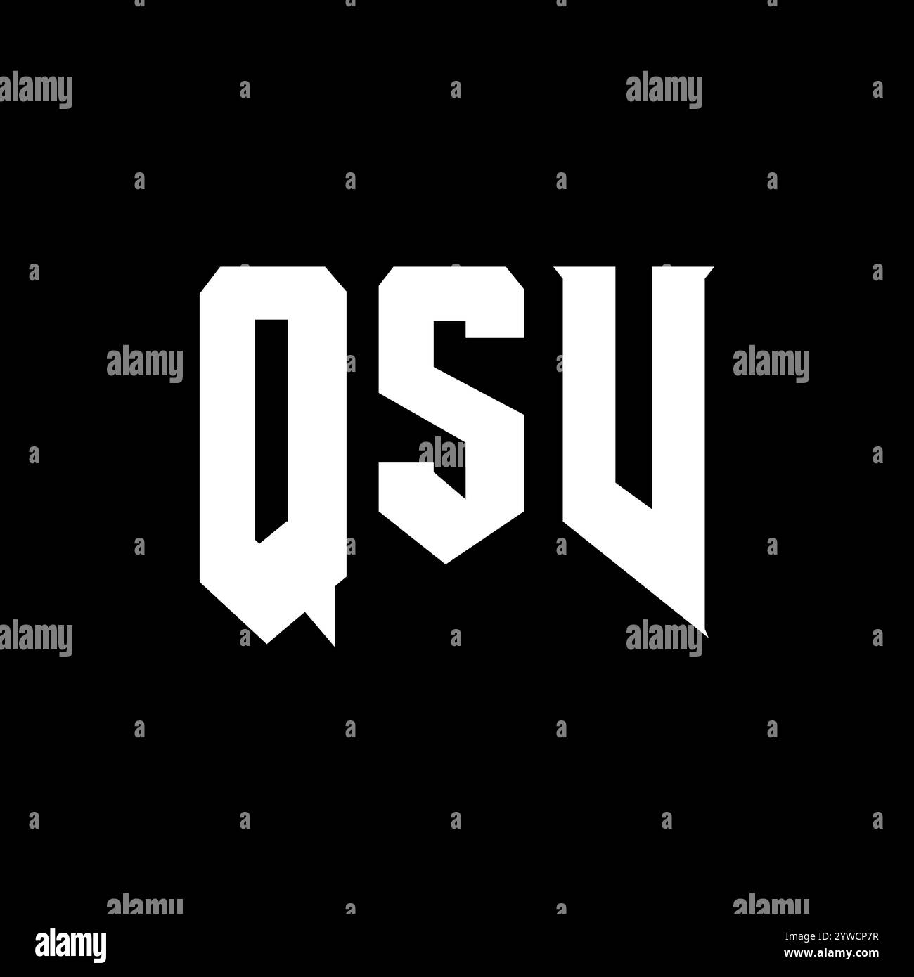 QSV letter logo design for technology company. QSV logo design black and white color combination ...