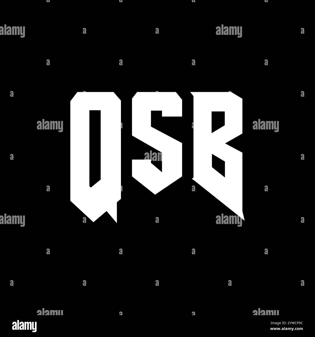 QSB letter logo design for technology company. QSB logo design black ...