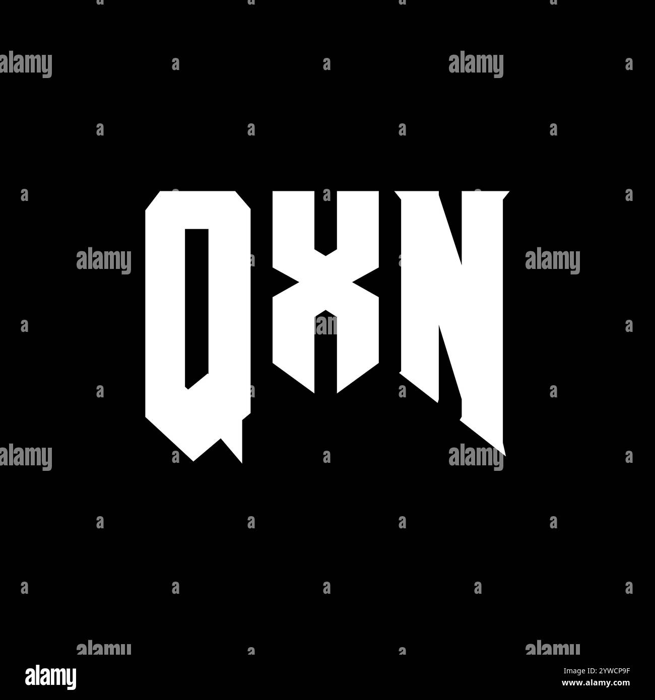 QXN letter logo design for technology company. QXN logo design black ...