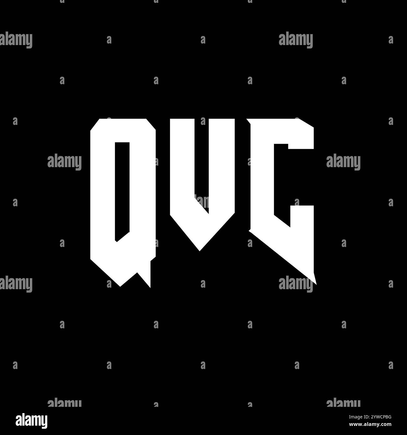 QVC letter logo design for technology company. QVC logo design black ...