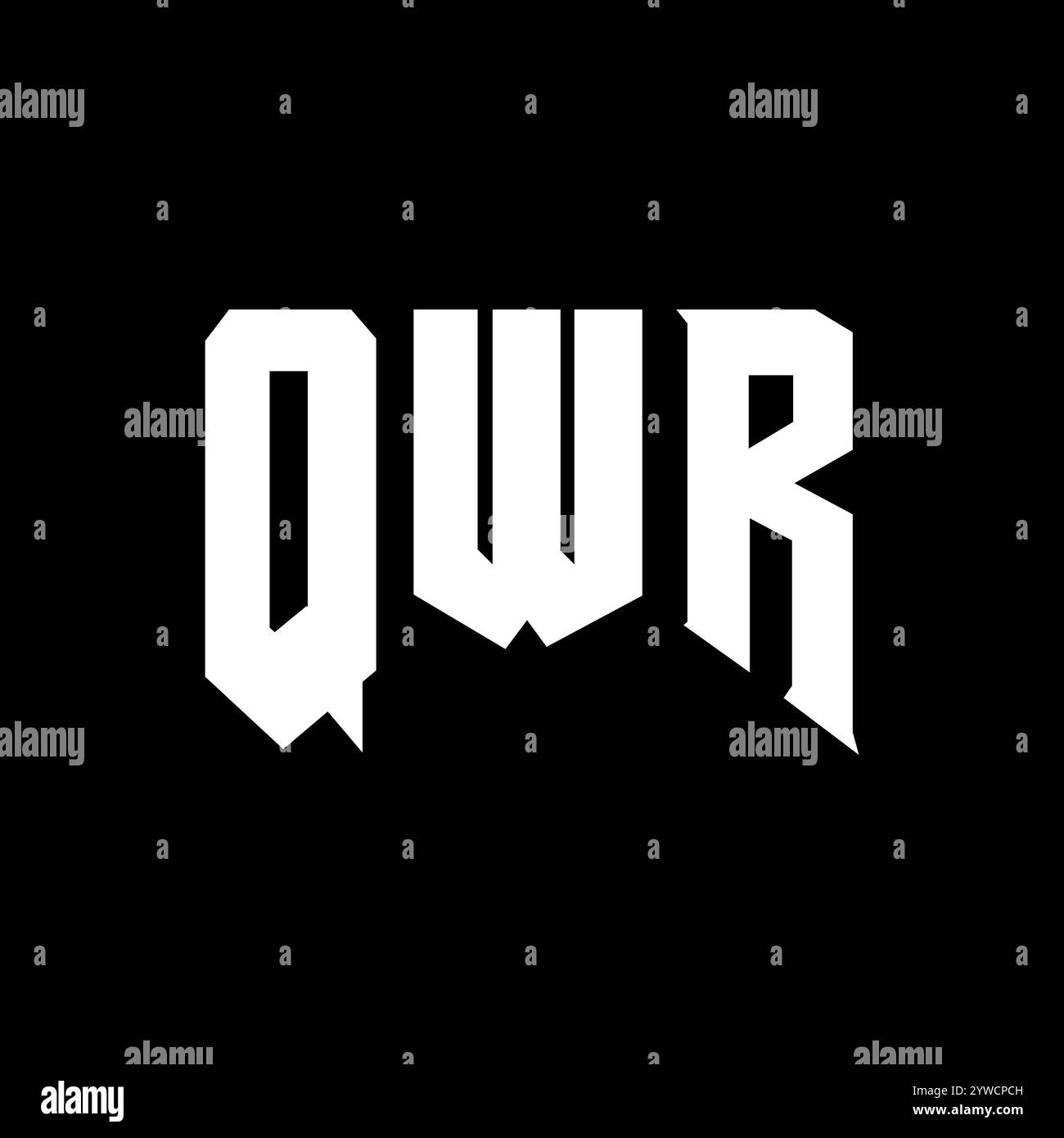 QWR letter logo design for technology company. QWR logo design black ...