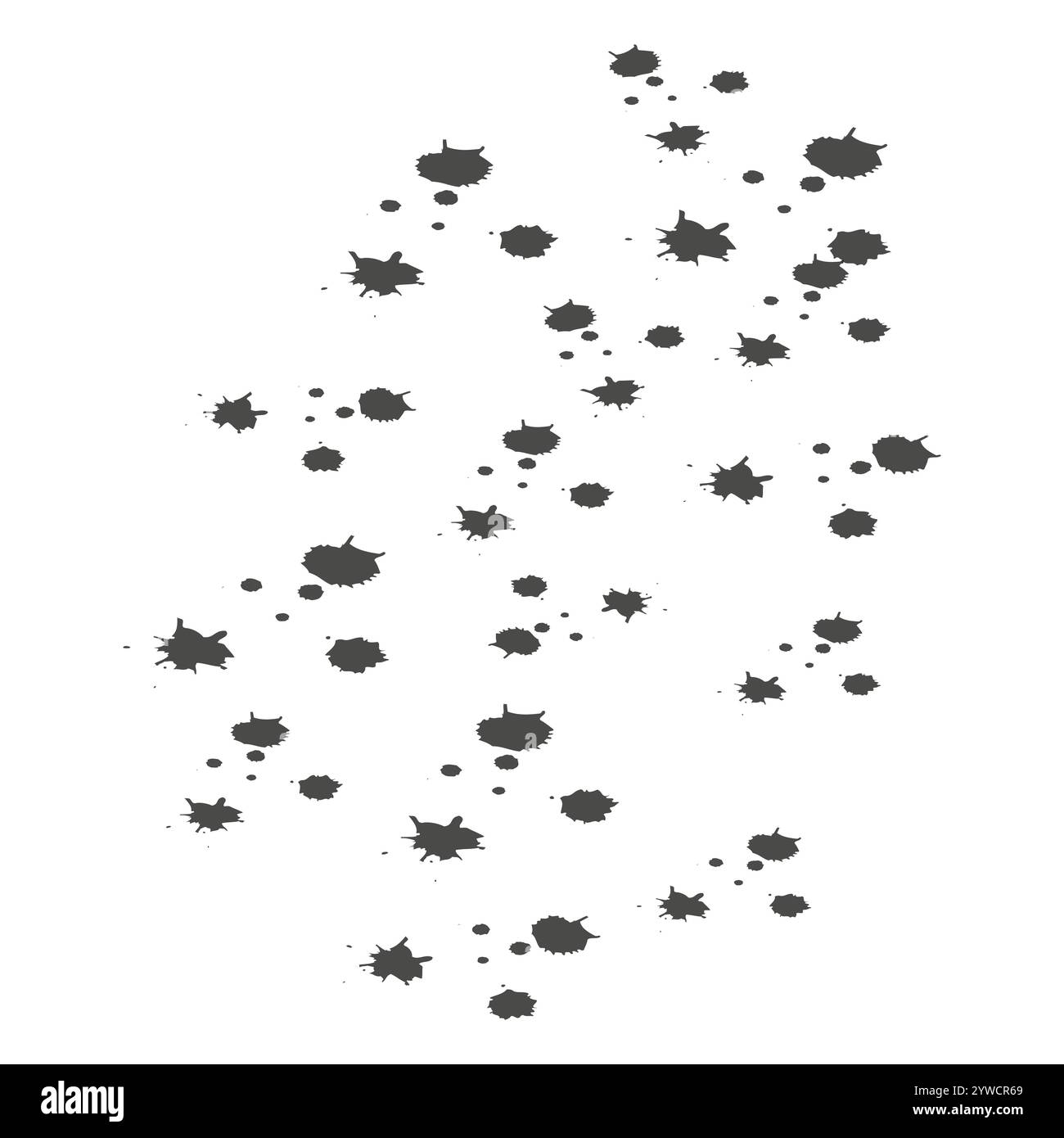Ink splash patterns. Abstract black drops. Dynamic splatter design ...