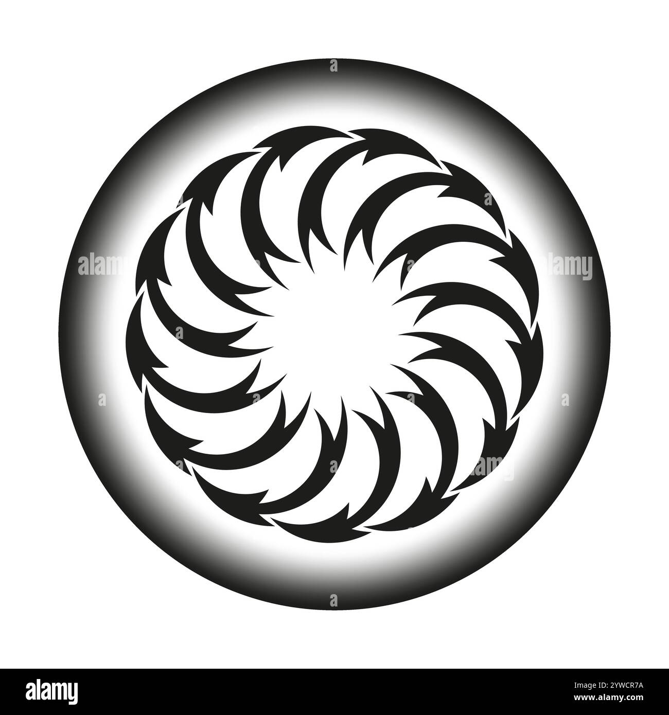 Circular arrow icon. Dynamic motion symbol. Geometric vector ...