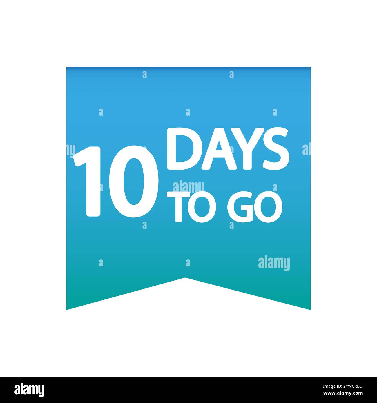 10 days countdown. Number ten alert. Vector day icon. Event countdown ...